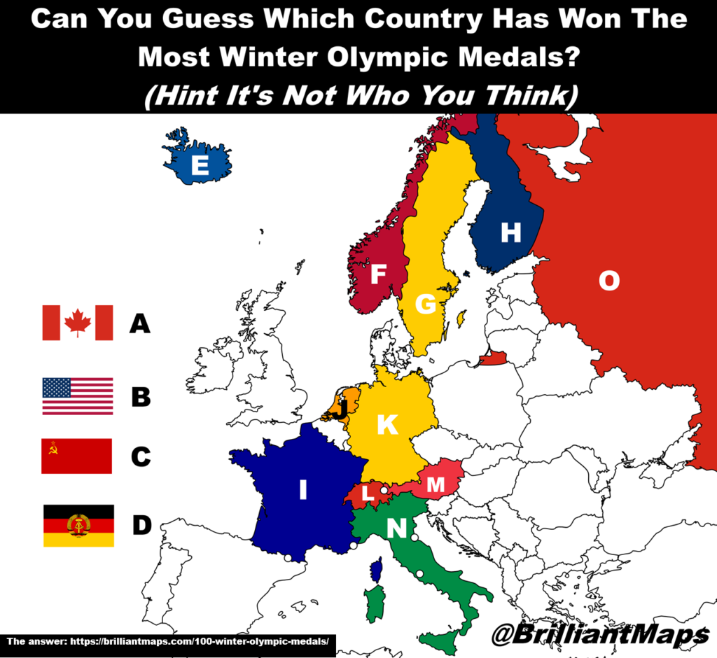 Which Country Has Won The Most Winter Olympic Medals? The 14 Countries ...