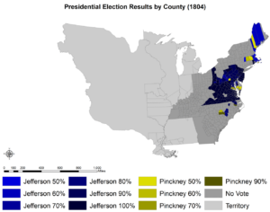 1804 US Presidential Election Map: Jefferson vs Pinckney - Brilliant Maps