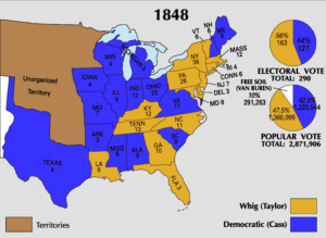 1848 US Presidential Election Map: Taylor vs Cass - Brilliant Maps