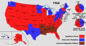 1968 US Presidential Election Map: Nixon vs Humphrey vs Wallace ...