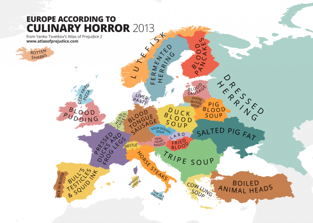 The Many Disgusting Dishes & Culinary Horrors of Europe - Brilliant Maps