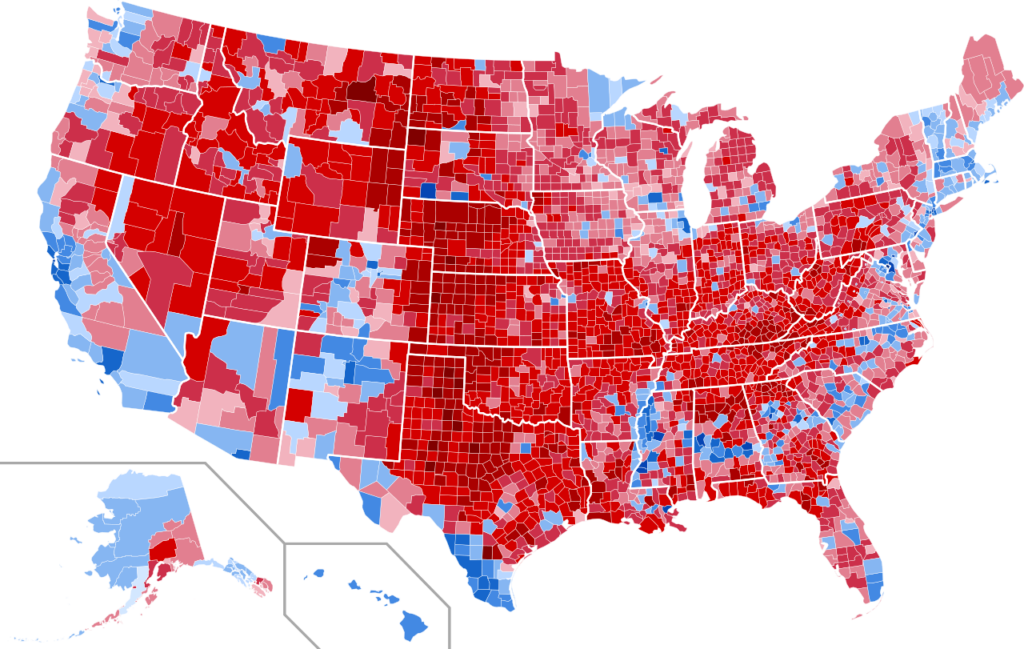 2016 US Presidential Election Map: Trump vs Clinton - Brilliant Maps