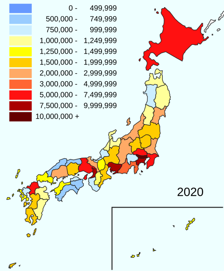 Population Growth & Decline of Japan's Prefectures From 1920-2020 ...