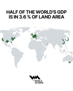 50% of World GDP vs 50% of World Population - Brilliant Maps