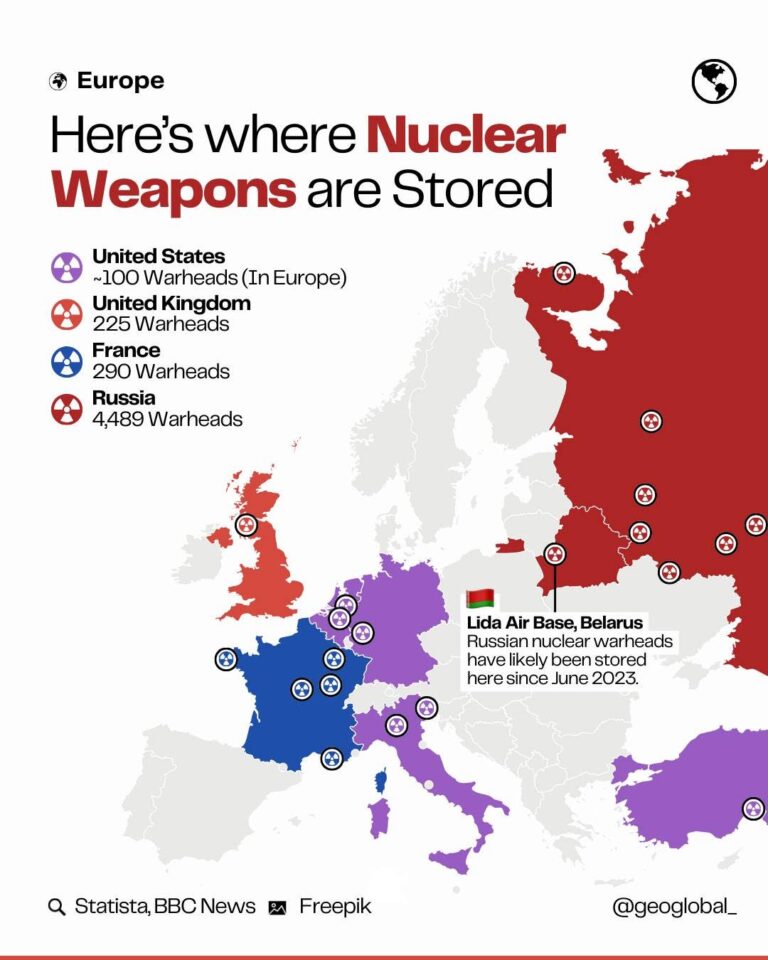 Where Nuclear Weapons Are Stored In Europe - Brilliant Maps