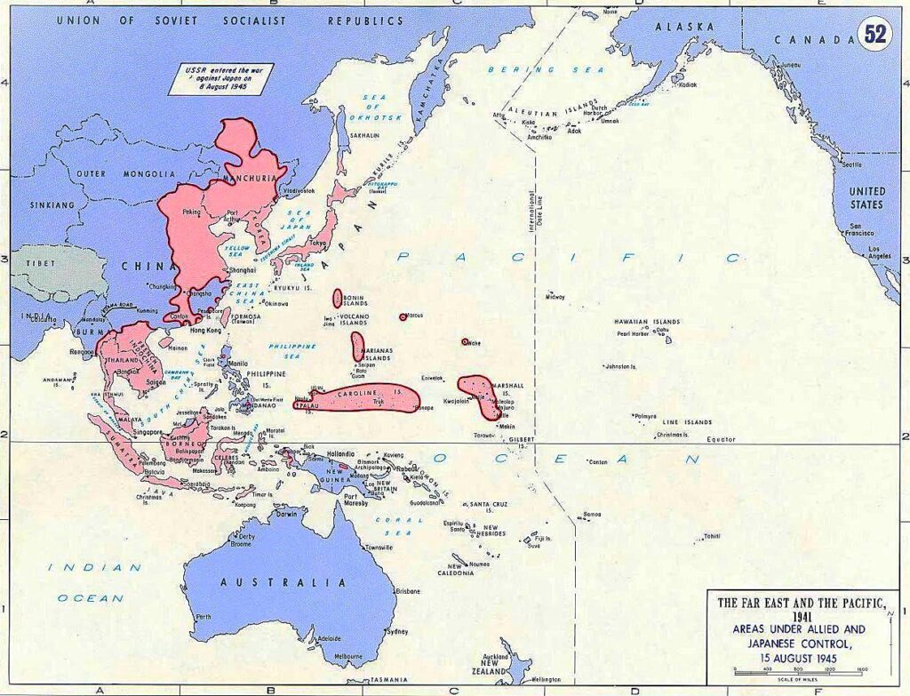 Territories Still Under Japanese Control At The Time Of Their Surrender ...