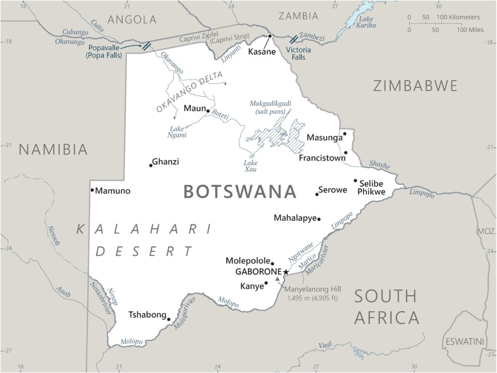 Map Of Botswana Created By The CIA - Brilliant Maps