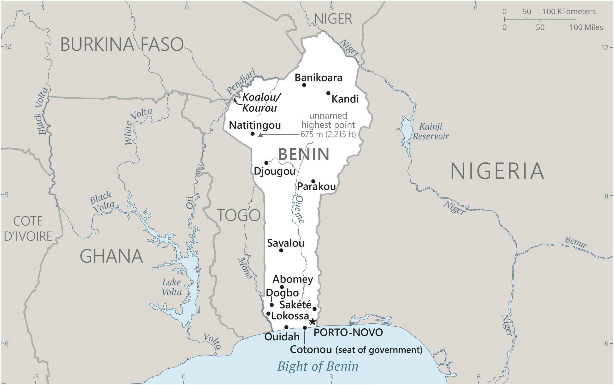 Benin Elevation Map Satellite Location Map Of Benin