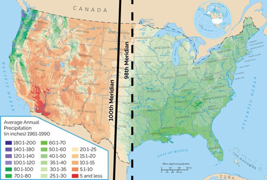 100th Meridian Maps - Brilliant Maps
