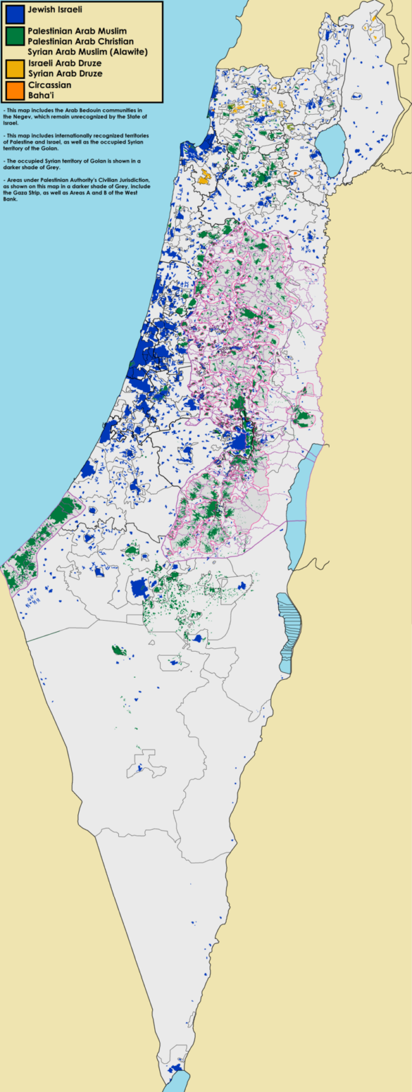One State? Demographic Maps Of Israel & Palestine - Brilliant Maps