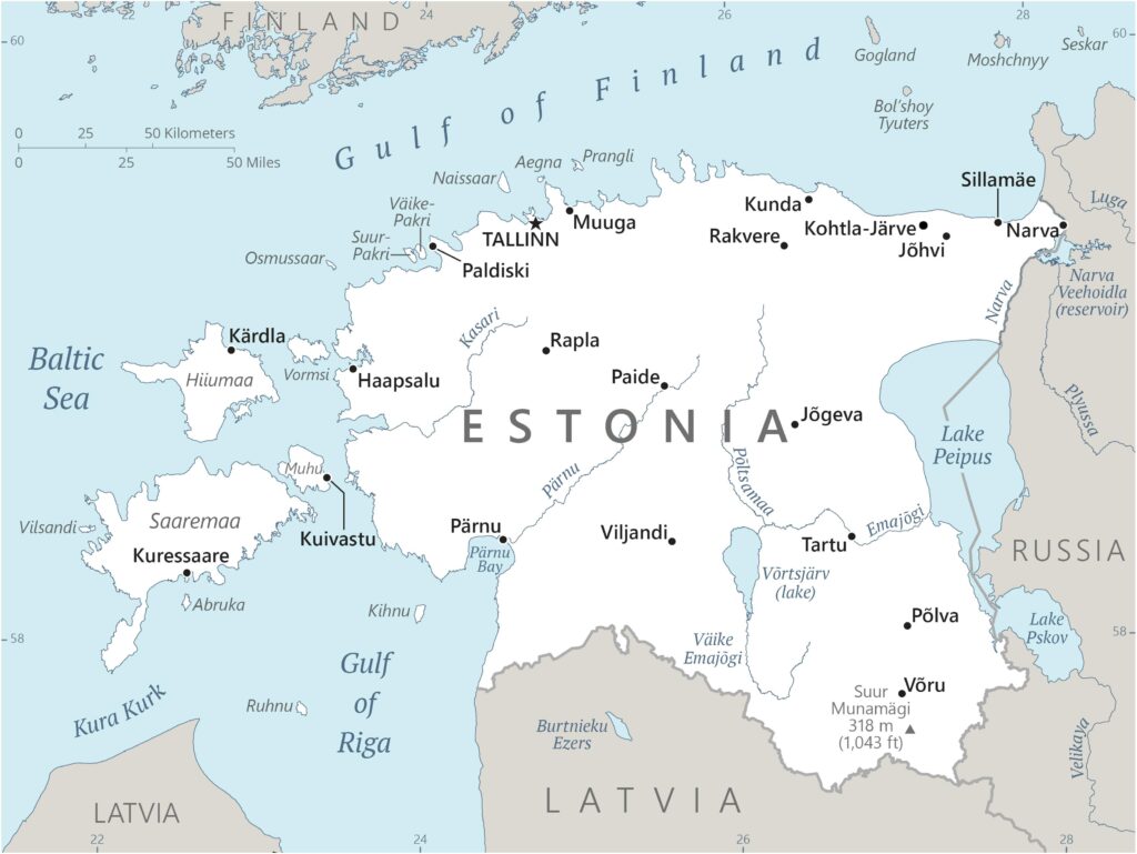 Map Of Estonia Created By The CIA - Brilliant Maps