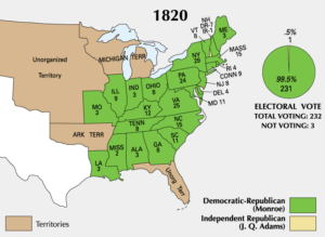 1820 US Presidential Election Map: Monroe vs Adams - Brilliant Maps