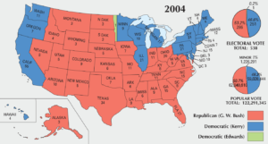 2004 US Presidential Election Map: Bush vs Kerry