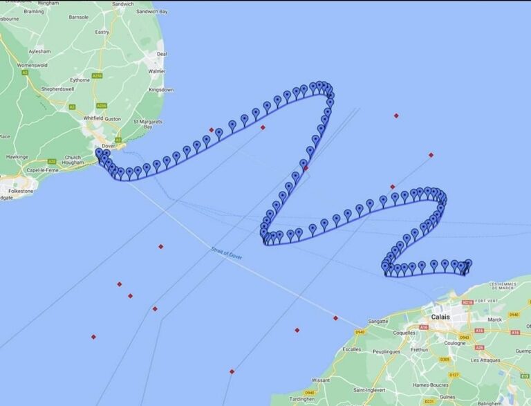 GPS Map Of Sophie Etheridge's Incredible World Record Longest Swim of ...