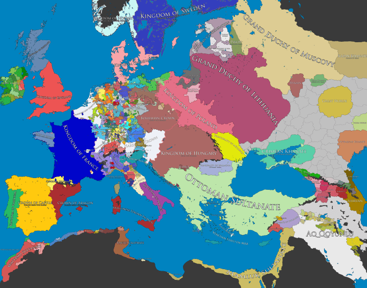 Map Of Europe 1500 AD Brilliant Maps