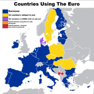 Map Of Countries Using The Euro - Brilliant Maps