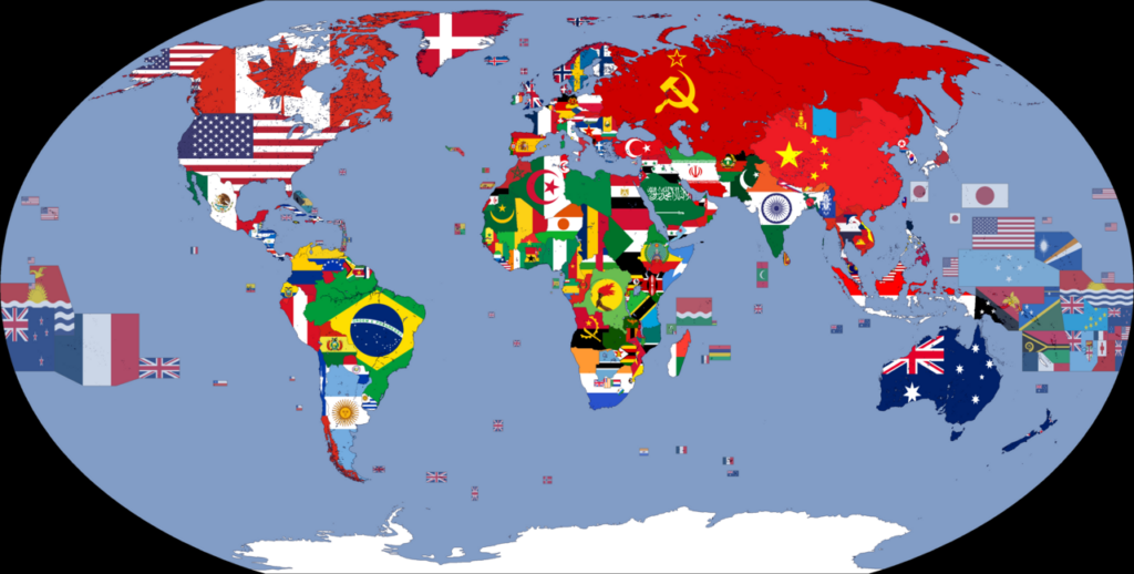 Flag Map of The World In 1988 - Brilliant Maps