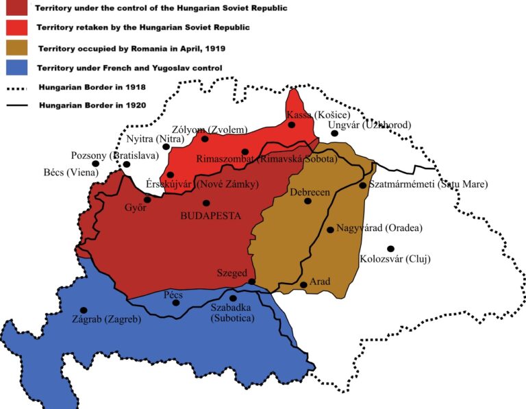Map of The Incredibly Short-Lived Hungarian Soviet Republic In 1919 ...