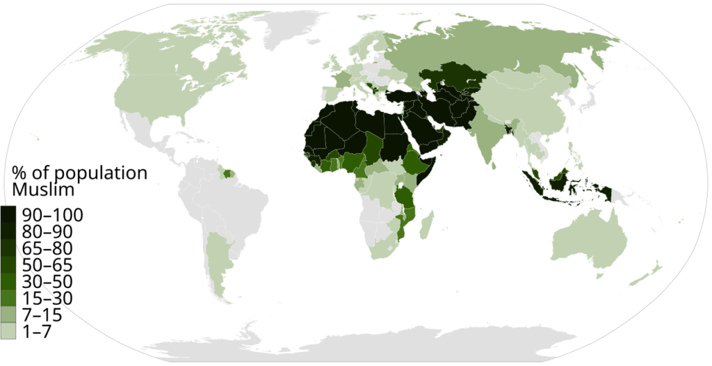 Percentage Of The Population That Is Muslim In Each Country