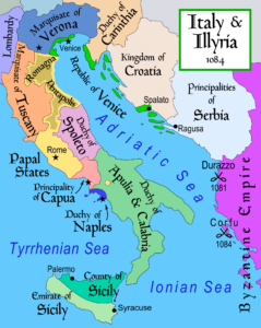 Map of Italy & Illyria in 1084 - Brilliant Maps