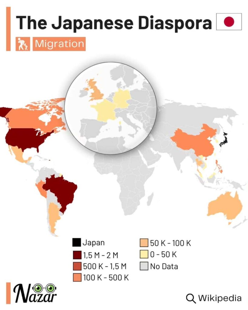 Japanese Diaspora & Immigrants By Country - Brilliant Maps