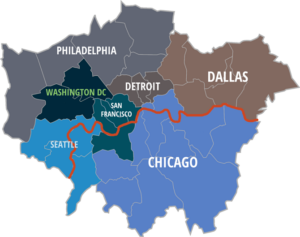 Population of London Compared To Big US Cities - Brilliant Maps