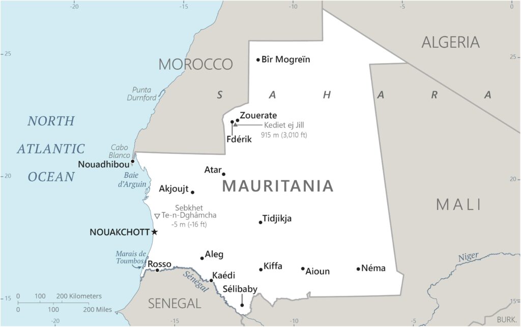 Map Of Mauritania Created By The CIA - Brilliant Maps