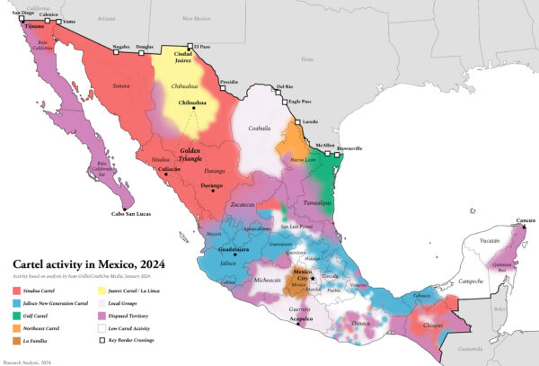Map of Drug Cartels in Mexico 2024 - Brilliant Maps
