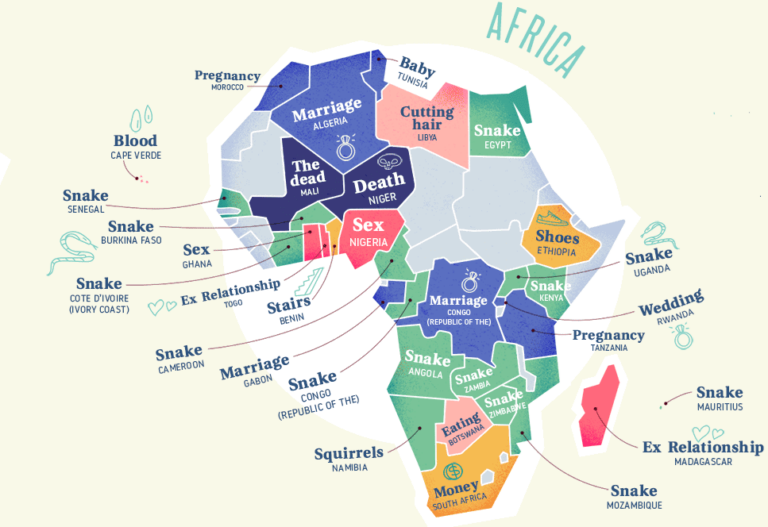 The Most Common Dreams By Country - Brilliant Maps