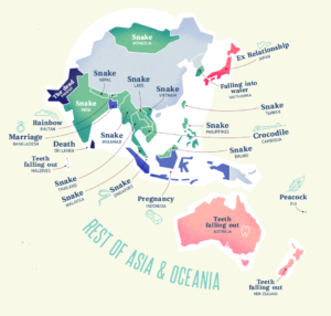 The Most Common Dreams By Country - Brilliant Maps