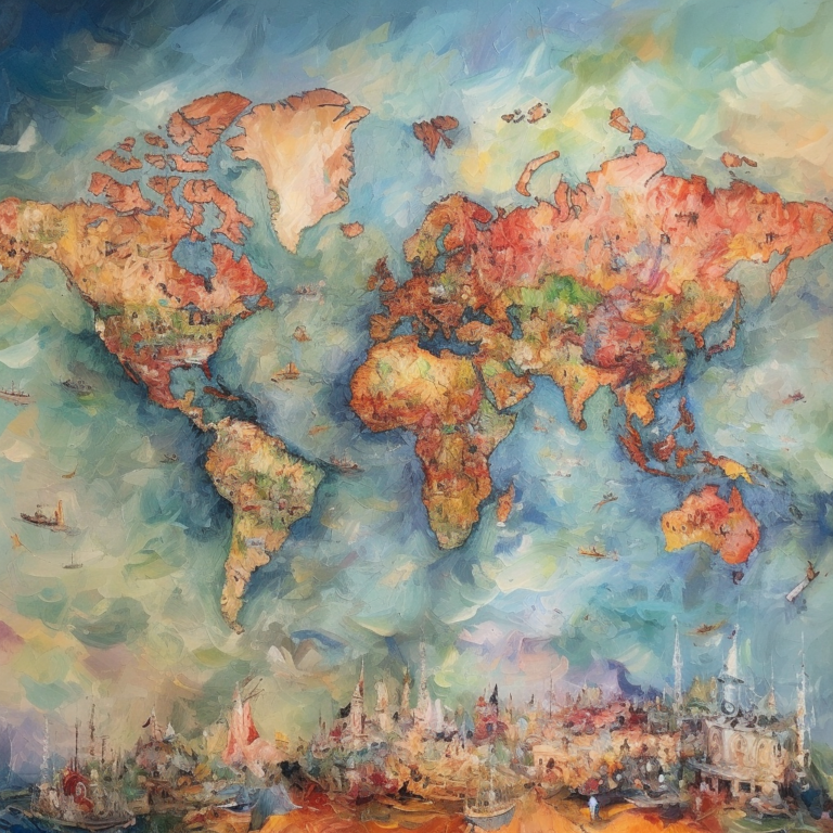 19 World Maps In The Style of Famous Artists - Brilliant Maps