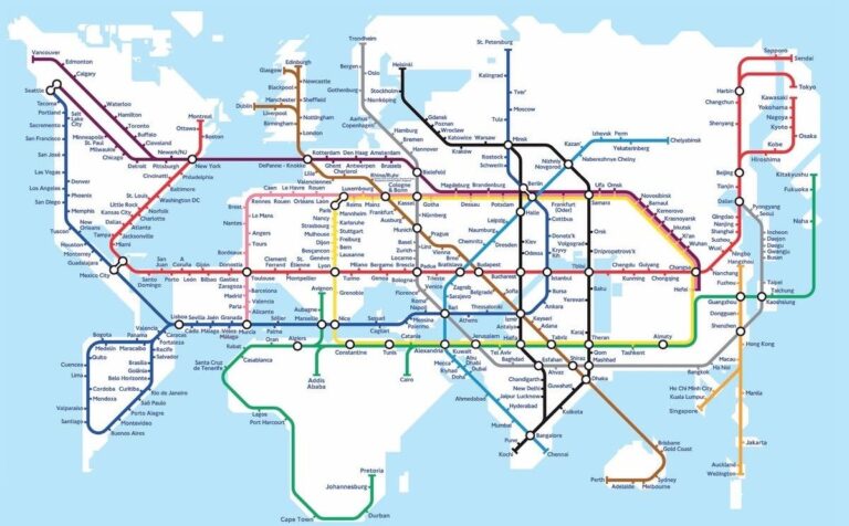 London Style Tube Map Of The World - Brilliant Maps