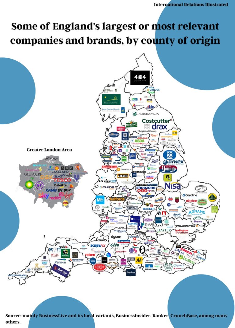 Maps Of The Biggest Companies & Brands In Countries Around The World ...