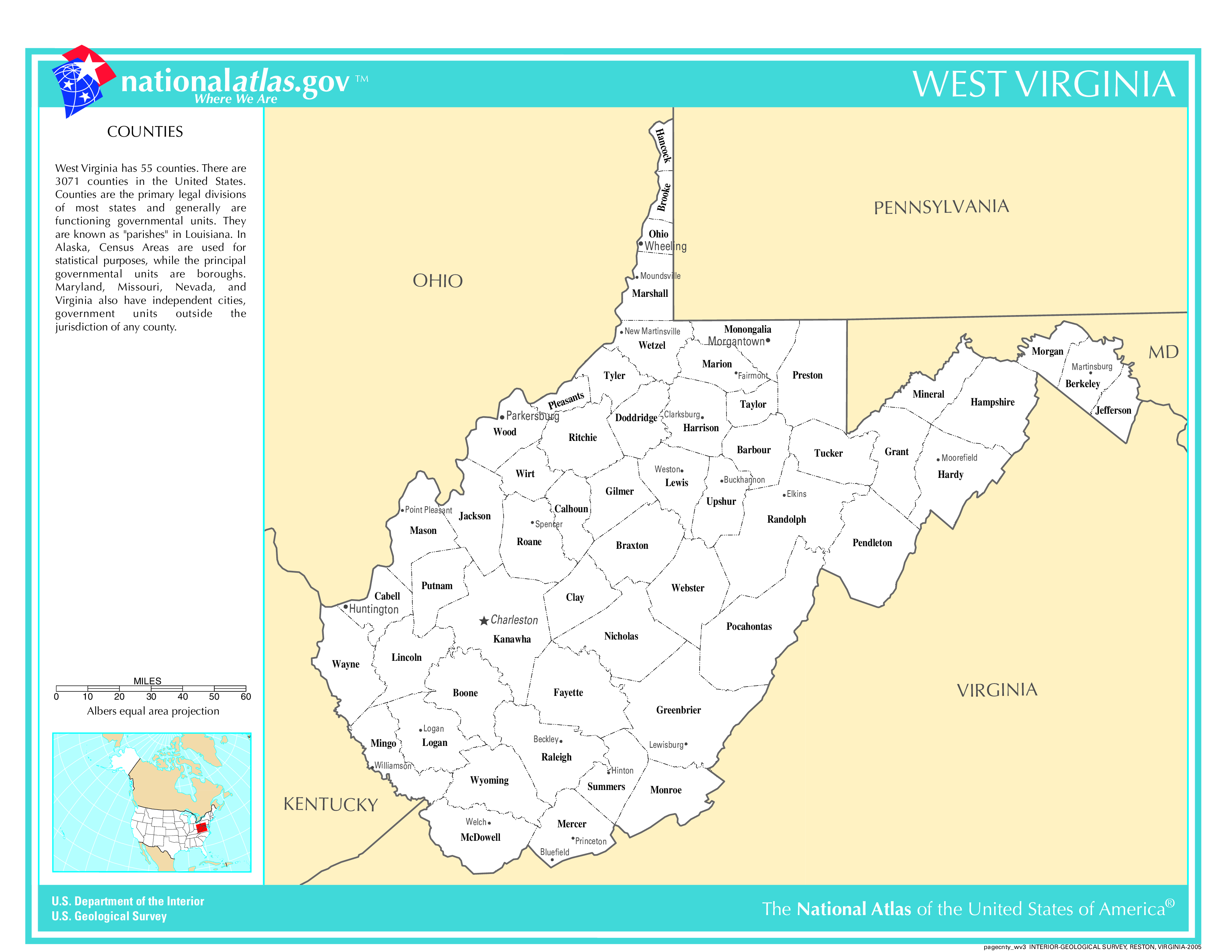 Map Of West Virginia Cities