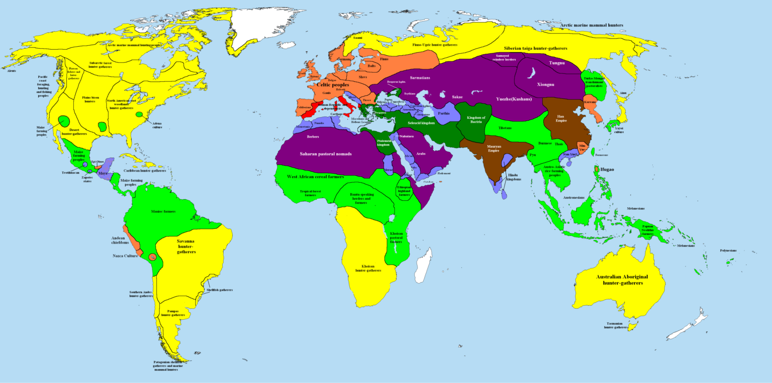 Map of The World In 200 BC - Brilliant Maps