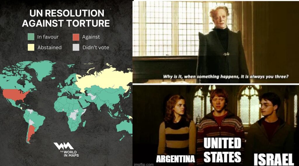 Results of The Vote On UN Resolution UNGA80 Against The Use Of Torture ...