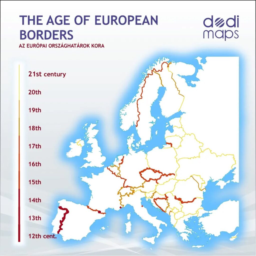 1,000 Years Of National Borders In Europe On One Map - Brilliant Maps