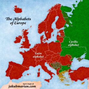 Latin vs Cyrillic vs Greek Alphabets In Europe - Brilliant Maps