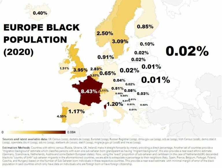 Estimated European Black Population By Country In 2020 - Brilliant Maps