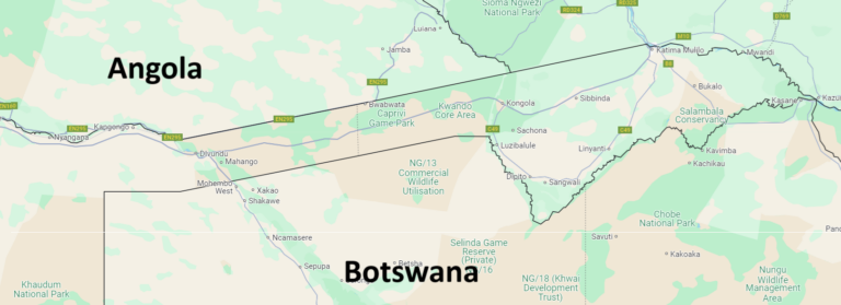 Map Of The Caprivi Strip In Namibia - Brilliant Maps