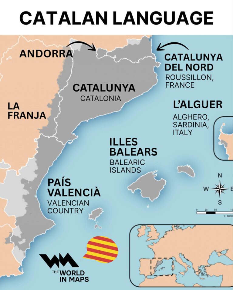 Catalonia & The Catalan Language: 10 Facts & Maps - Brilliant Maps