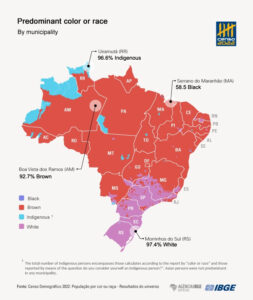 Ethnic Map of Brazil By Municipality - Brilliant Maps