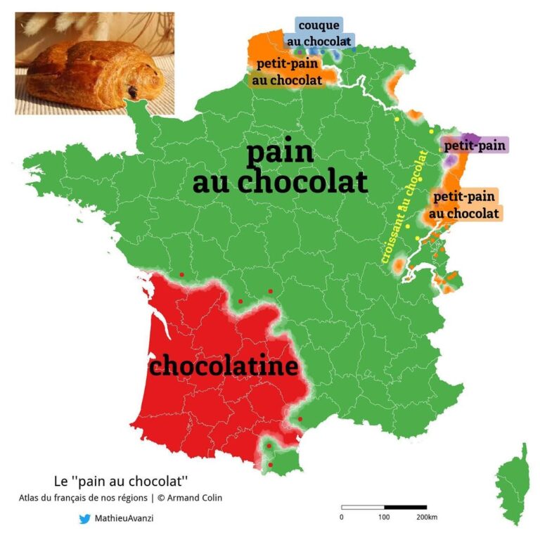 Pain au Chocolat vs Chocolatine In France - Brilliant Maps