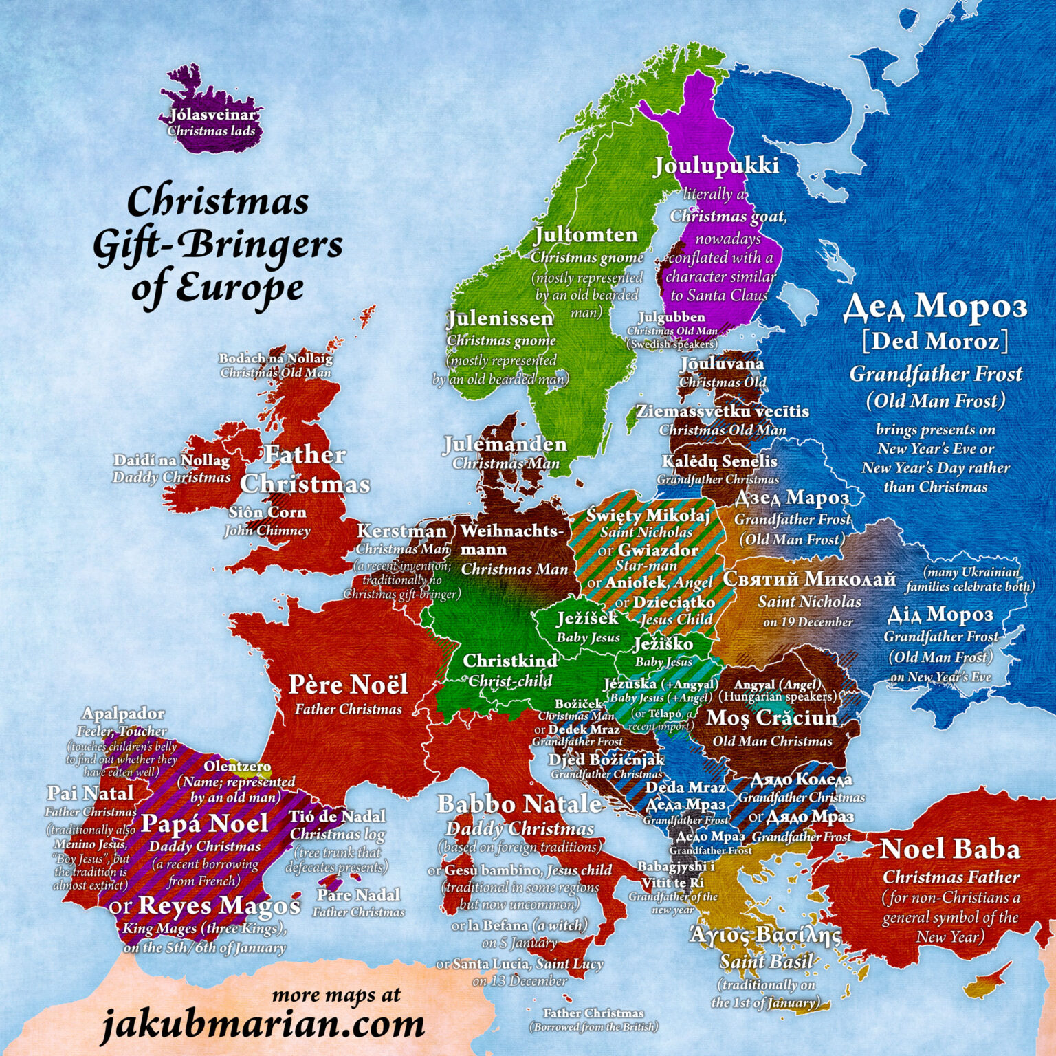 Who Brings The Christmas Gifts In Europe? - Brilliant Maps