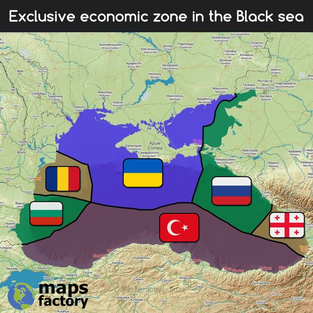Map of International Waters Vs Exclusive Economic Zones