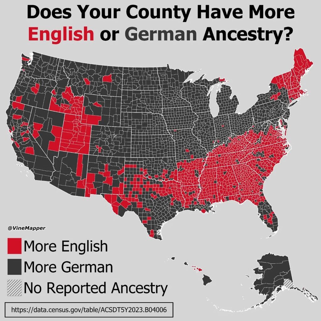 Does Your County Have More English, German or Irish Ancestry ...