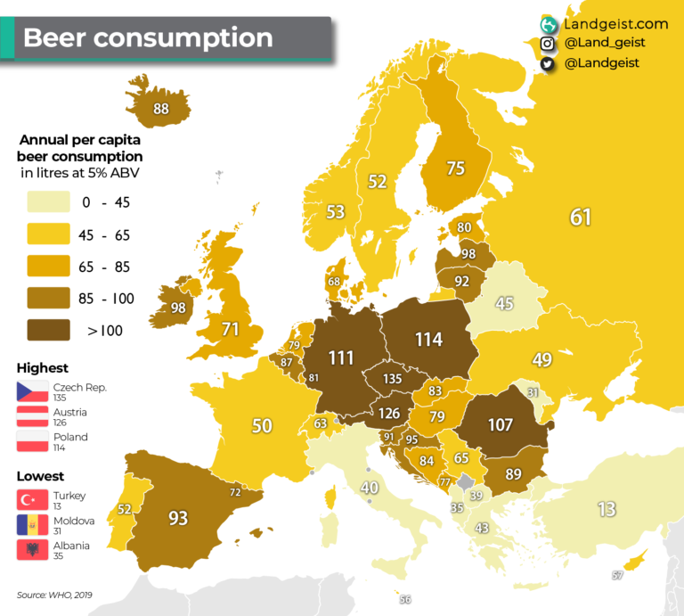 Maps Showing Beer, Wine Or Spirits: Most Popular Alcoholic Drink By ...