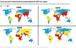 First, Second & Third World Countries Based On GDP Per Capita In 1950 ...
