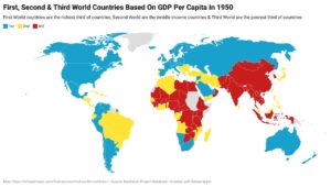 First, Second & Third World Countries Based On GDP Per Capita In 1950 ...