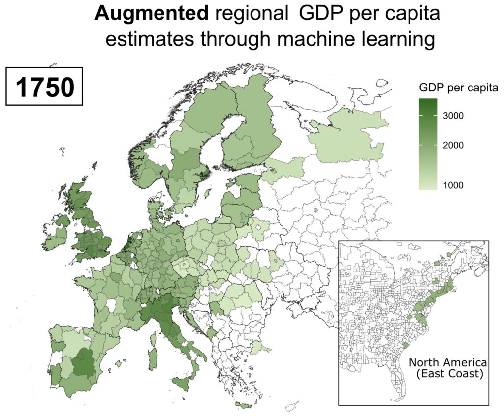 GDP Per Capita Of European Regions In 1750 On The Eve Of The Industrial ...